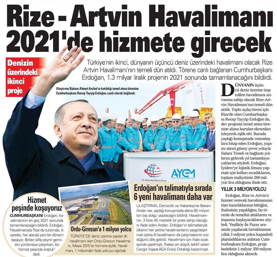 Rize – Artvin Havalimanı – Cengiz Havacılık